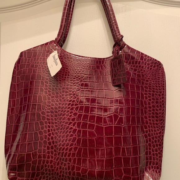Neiman Marcus | Bags | Nwt Neiman Marcus Elegant Burgundy ...
